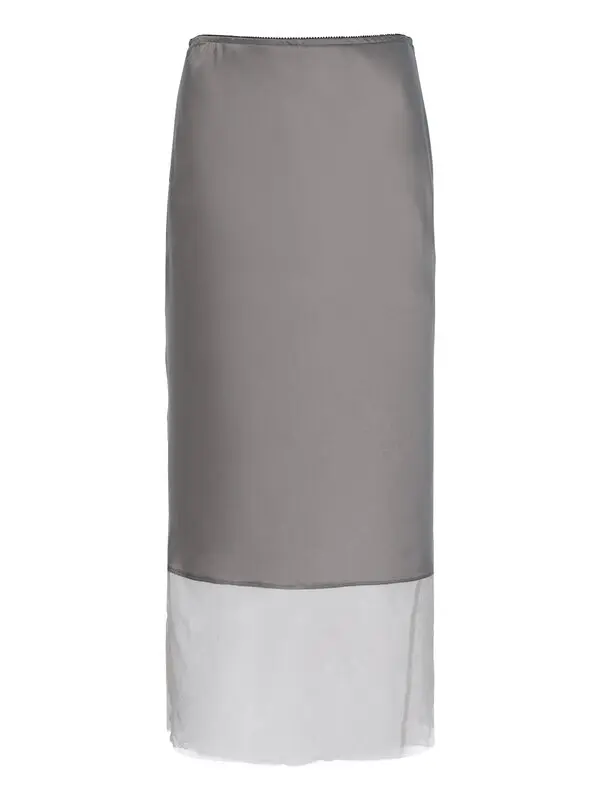 THE GARMENT Catania Silk Midi Skirt - Grey