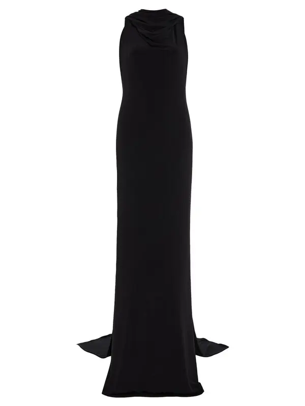 Brandon Maxwell The Presley Cowl Neck Gown - Black