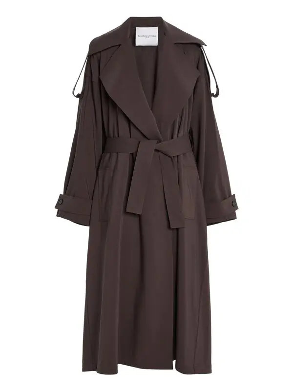 Brandon Maxwell The Tillman Cotton-blend Trench Coat - Brown