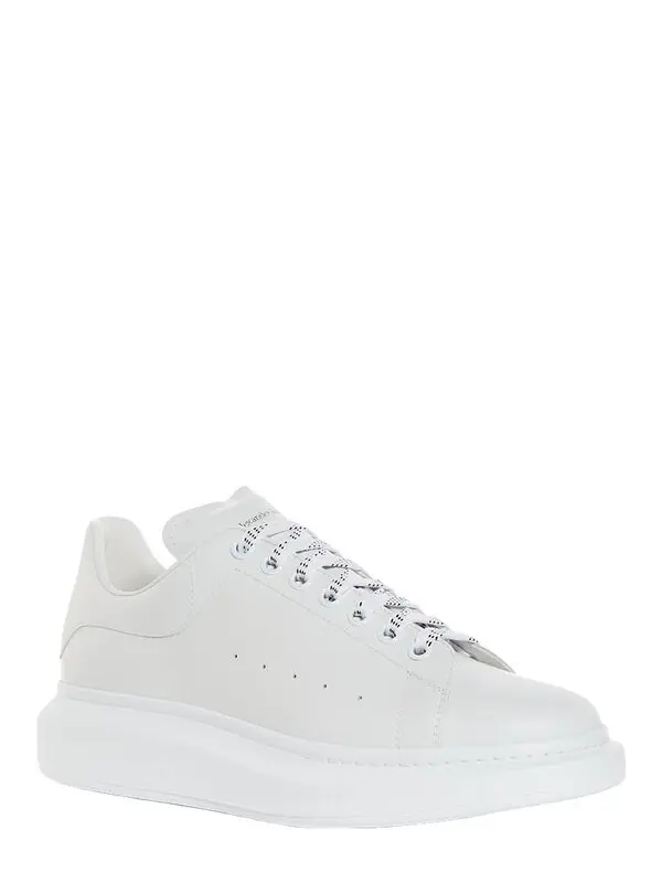 Alexander McQueen Oversized Leather Sneakers - Bone/crystal