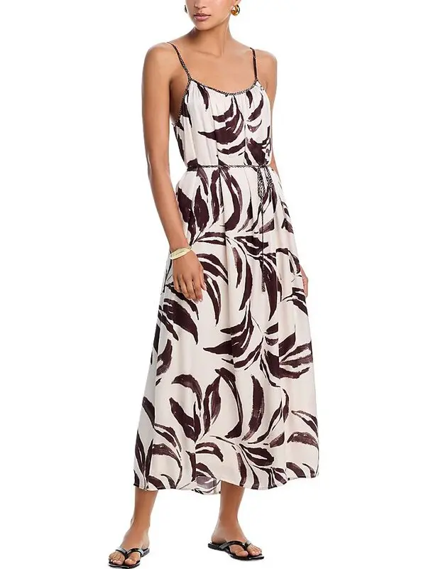 Bella Dahl Shirred Cami Maxi Dress - Moroccan Palm Print