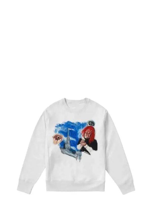 REVENGE Crayon Trippie Redd Crewneck Sweatshirt - White