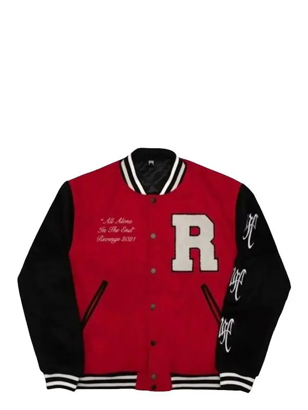 REVENGE Varsity Skull Jacket - Red