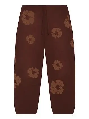 DENIM TEARS Mono Cotton Wreath Sweatpants - Brown