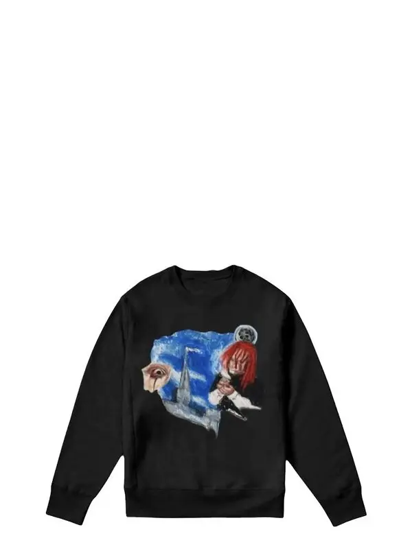 REVENGE Crayon Trippie Redd Crewneck Sweatshirt - Black