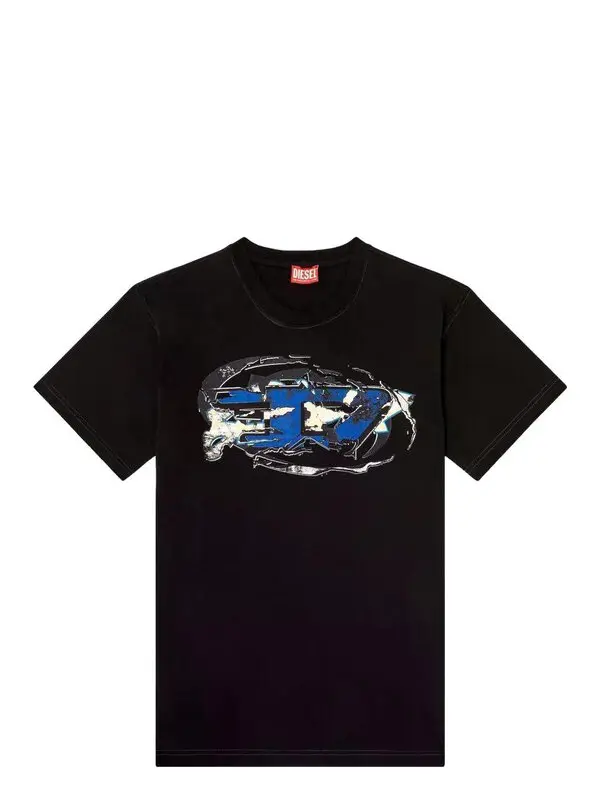DIESEL T-norm-t11 Graphic-print T-shirt - Black