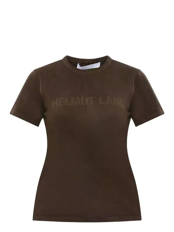 Helmut Lang Logo-print T-shirt - Brown