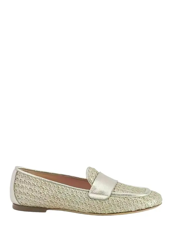 Agl Sheryle Metallic Woven Loafers - Gold