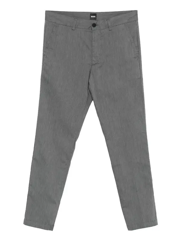 BOSS Stretch-cotton Trousers - Blue