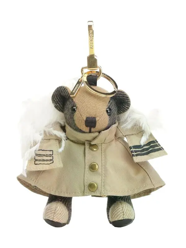 Burberry Plush Teddy Bear Keychain - Neutrals
