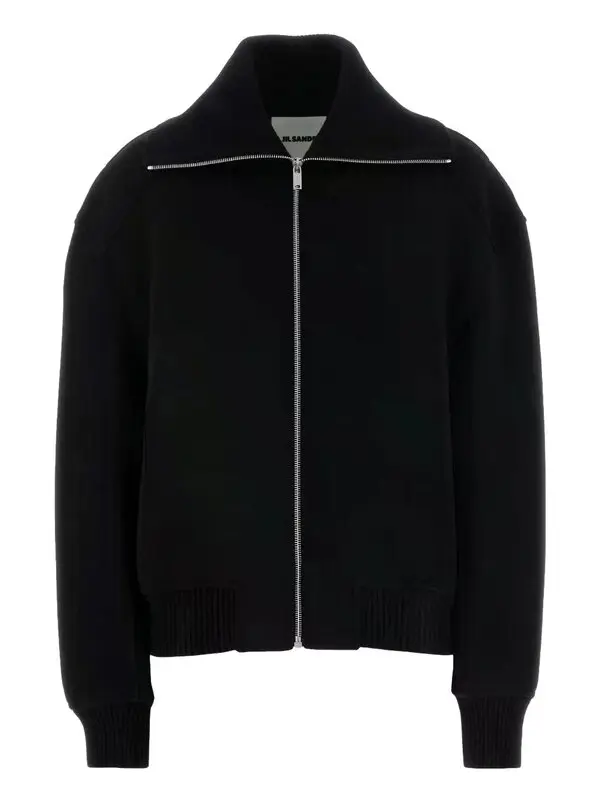 JIL SANDER Zip-front Jacket - Black