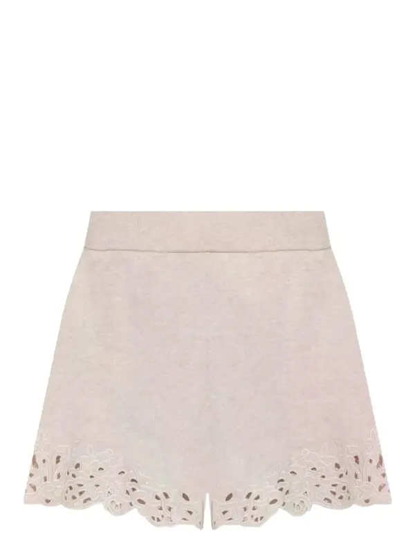 Cult Gaia Shani Lace-trimmed Shorts - Neutrals