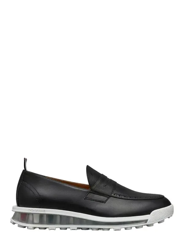 Thom Browne Leather Loafer Sneakers - Black