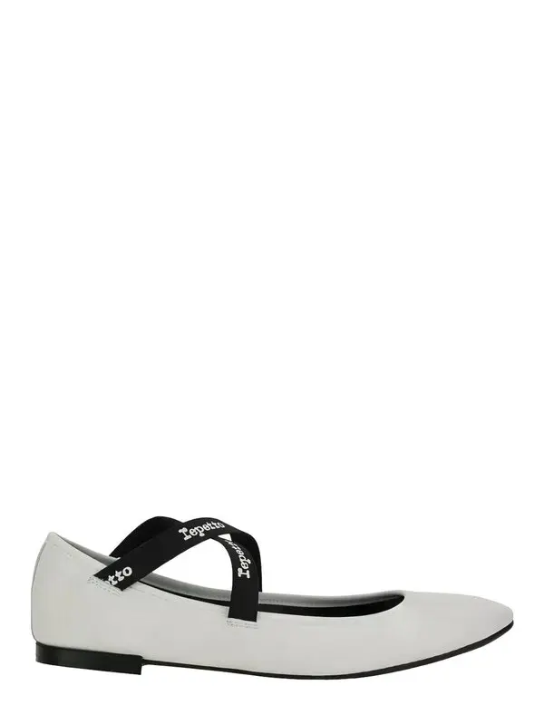 Repetto Cross-strap Ballet Flats - White