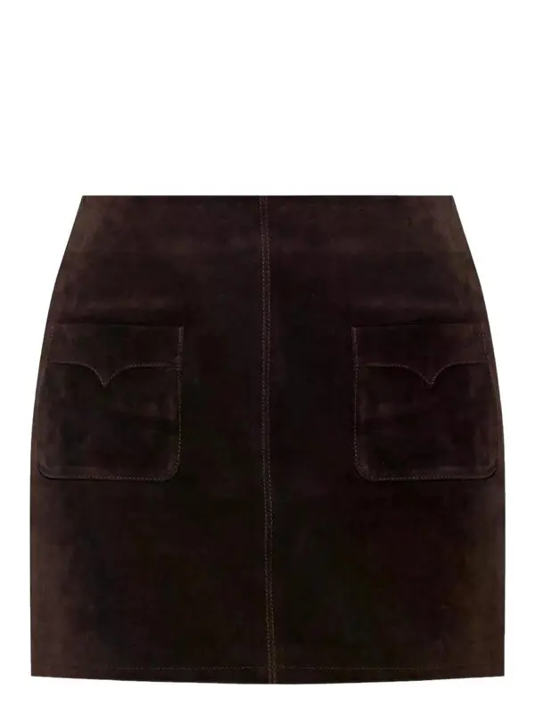 Zadig&Voltaire Mini Suede Skirt - Brown