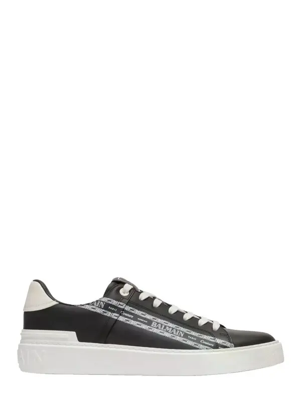 Balmain Leather Sneakers - Black