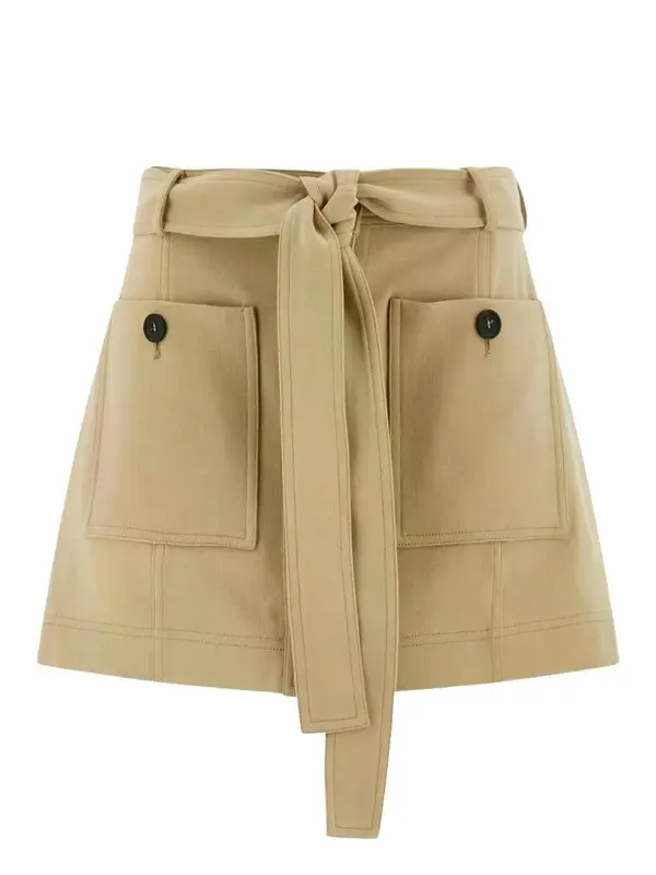 FERRAGAMO Pocketed Mini Skirt - Neutrals
