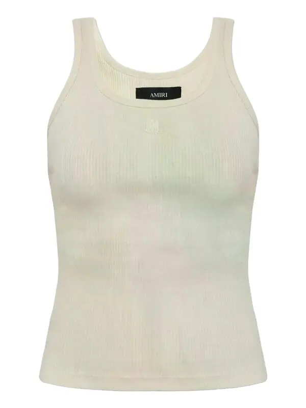 Amiri Ribbed Sleeveless Tank Top - Neutrals