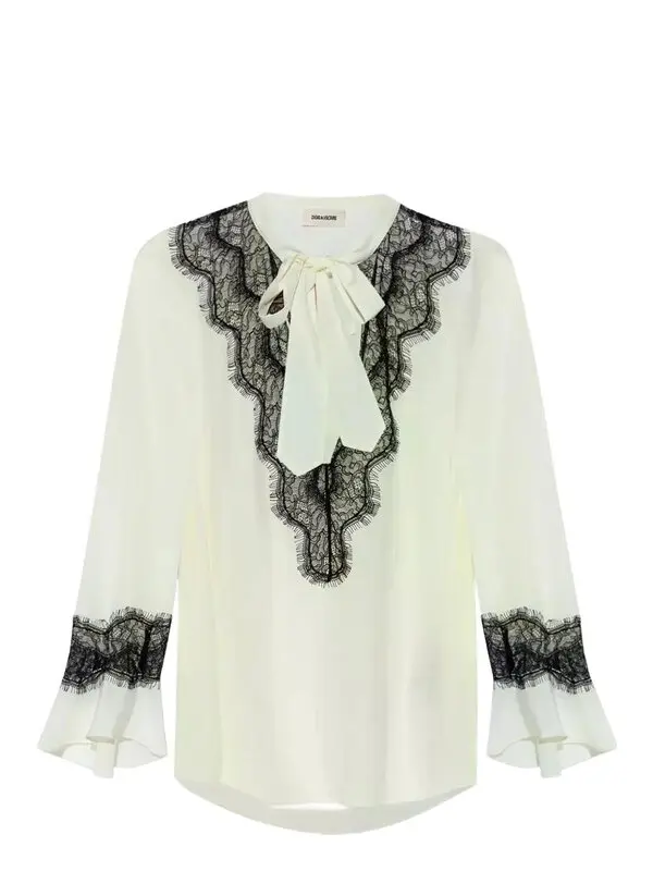 Zadig&Voltaire Lace-trimmed Blouse - Neutrals