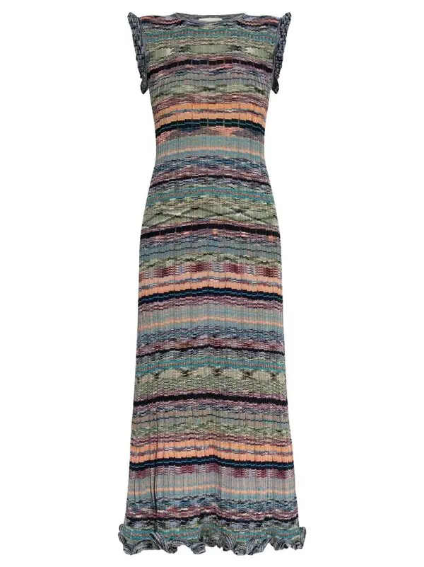 Ulla Johnson Striped Knitted Dress - Green