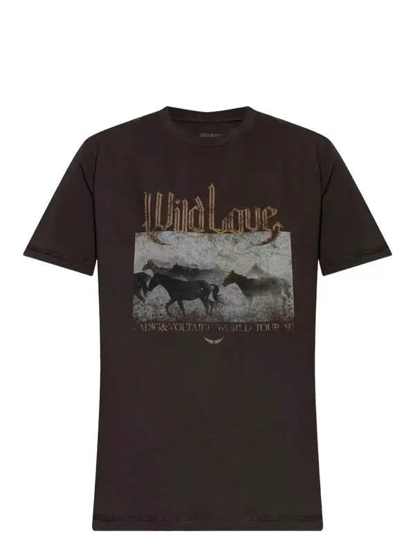 Zadig&Voltaire Graphic-print T-shirt - Brown