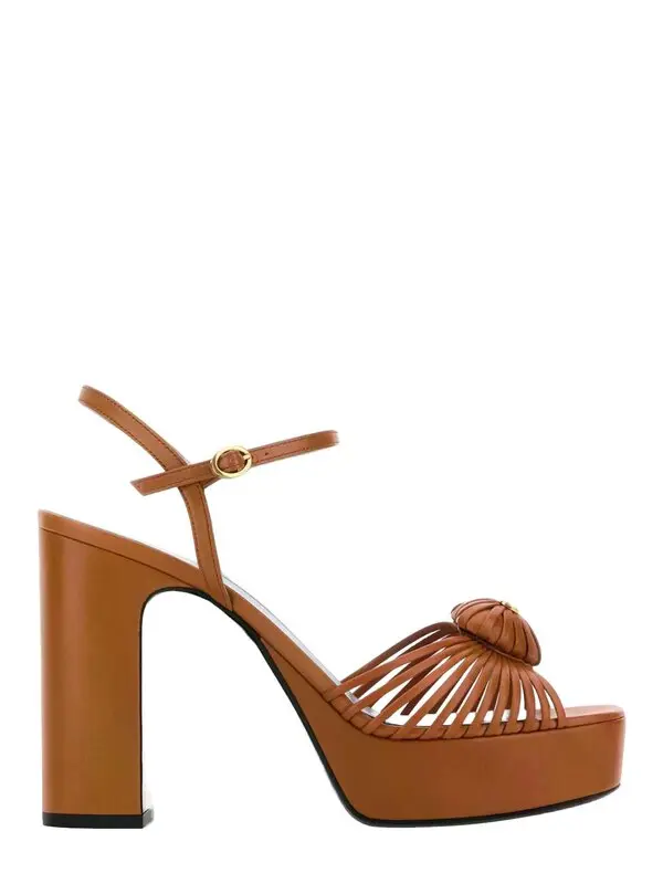 Valentino Garavani 110mm Vlogo Platform Sandals - Brown