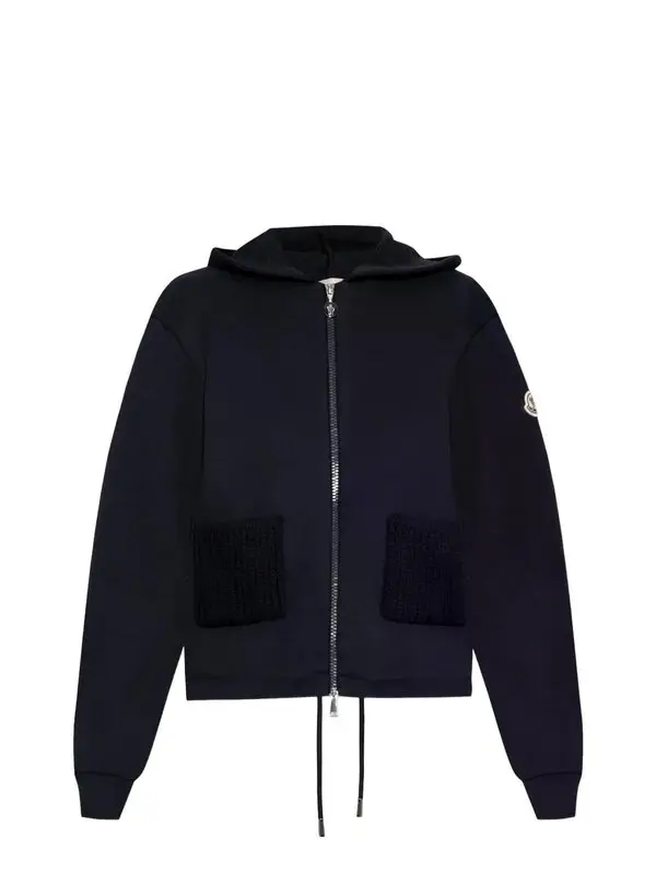 Moncler Knitted Pockets Hoodie - Blue
