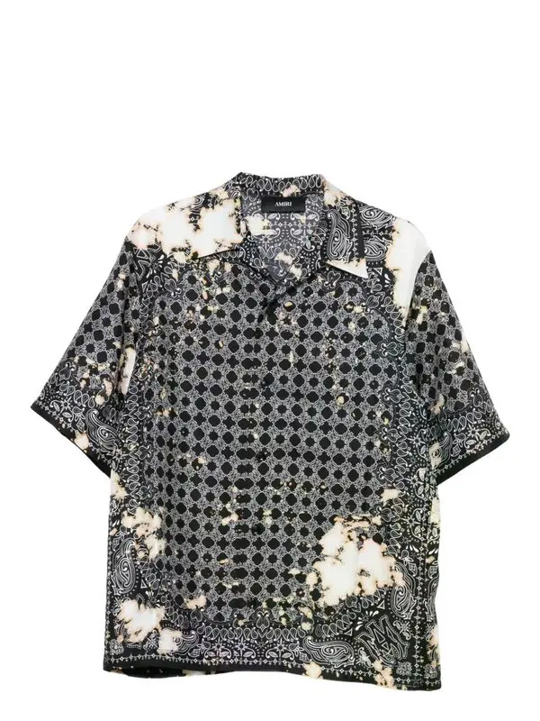 Amiri Silk Bandana-print Shirt - Black