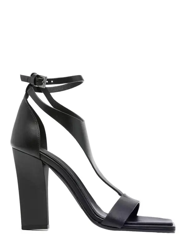 Max Mara 105mm Leather Sandals - Black