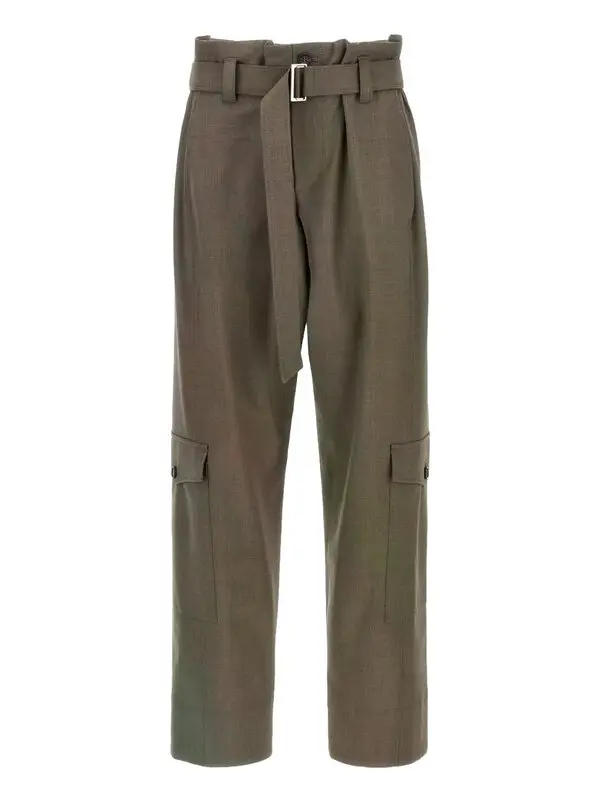 Brunello Cucinelli Belted Cargo Trousers - Grey