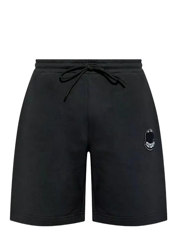Moncler Embroidered-logo Track Shorts - Black