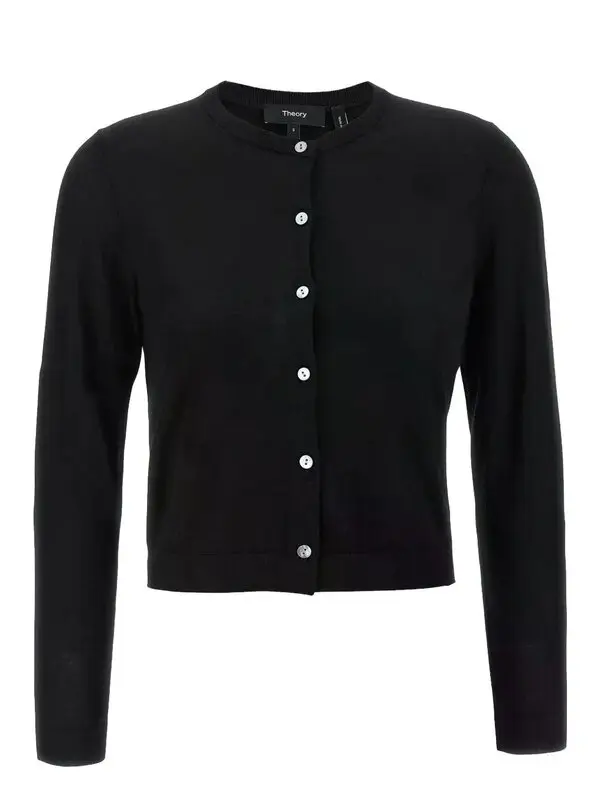 Theory Button-up Cardigan - Black