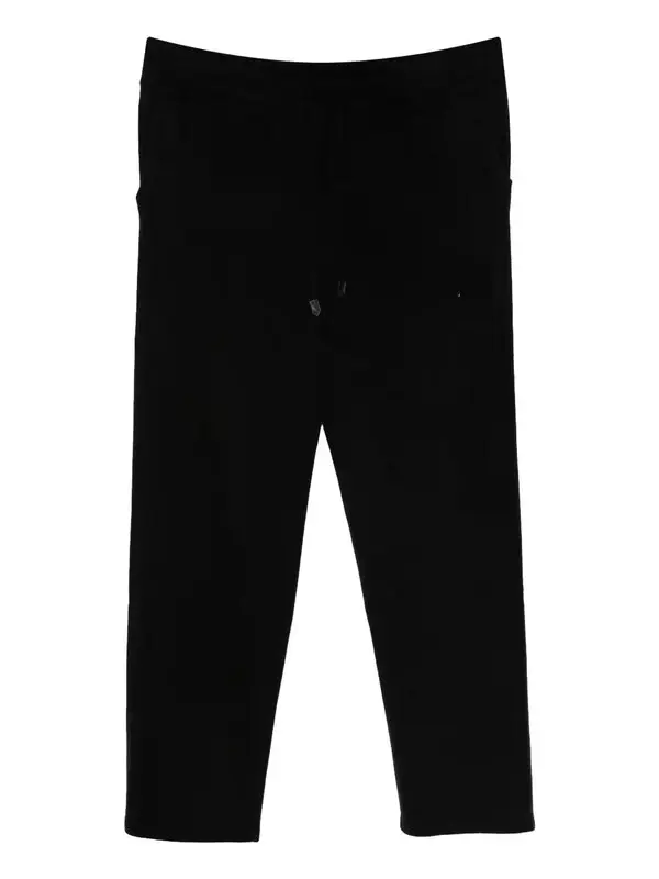 Canali Wool-blend Straight-leg Trousers - Black