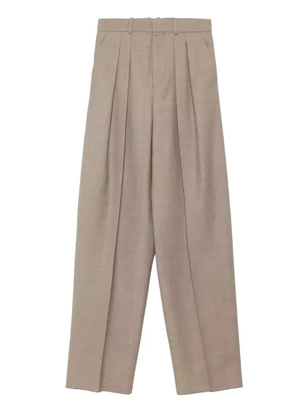 Saint Laurent Wool Trousers - Neutrals