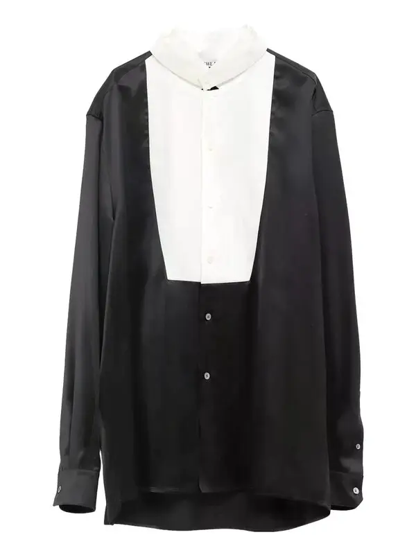 Loewe Satin Front-panel Shirt - Black