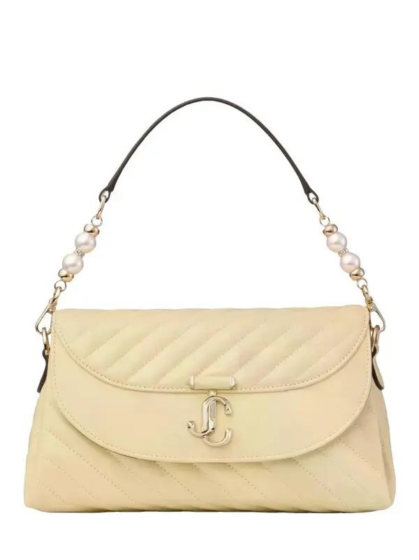 JIMMY CHOO Avenue Curve Quilted Shoulder Bag - Neutrals