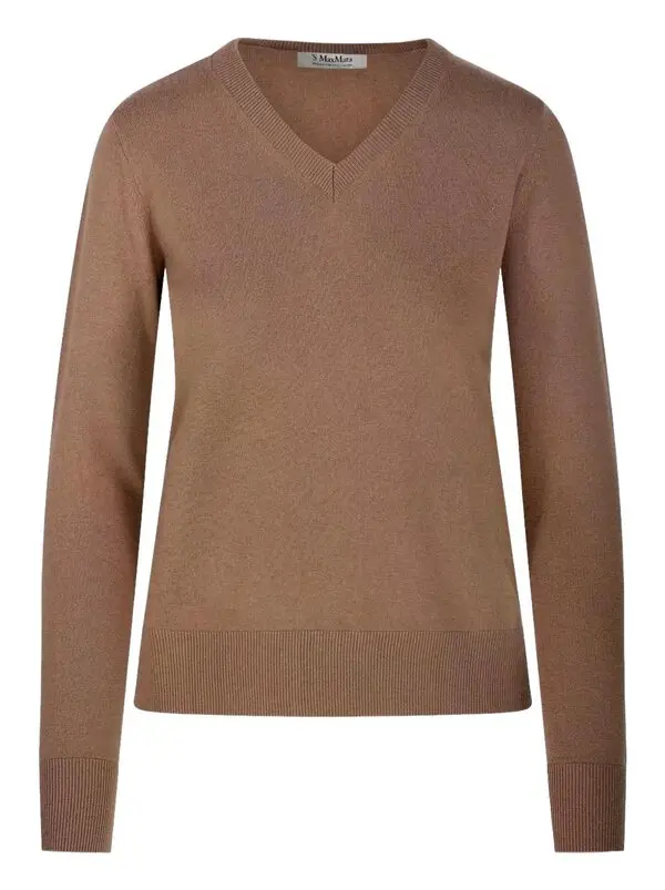 Max Mara V-neck Pullover Sweater - Brown