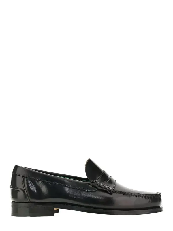 SAXONE OF SCOTLAND Patent Leather Loafers - Black