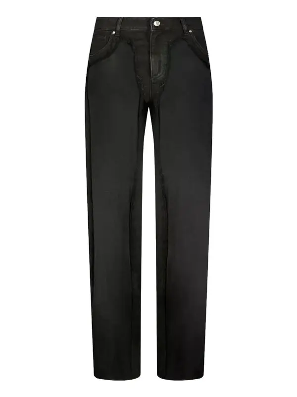 Blumarine Frayed Detailing Jeans - Black
