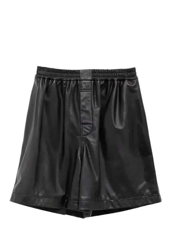 Loewe Leather Shorts - Black