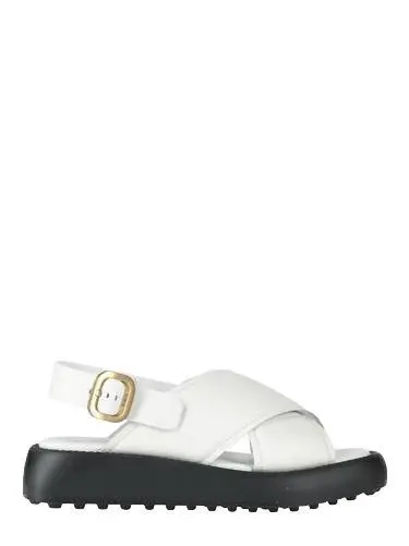TOD'S Leather Sandals - White
