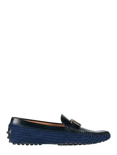 TOD'S Loafers In Textile Fibers And Leather - Navy