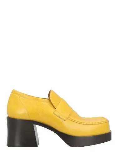 Marni Leather Platform Loafers - Yellow