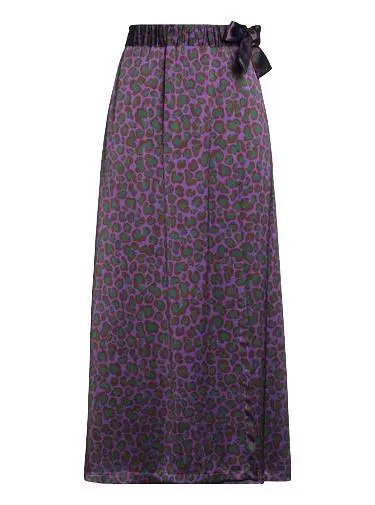 SIYU Leopard-print Maxi Skirt - Purple