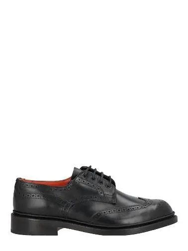 TRICKER'S Lace-up Calfskin Brogues - Black
