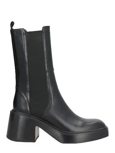 Maje Ankle Boots In Leather - Black