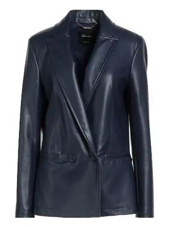 Blumarine Coated Double-breasted Blazer - Blue