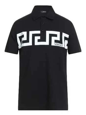 Versace Polo Shirt Size Cotton - Black