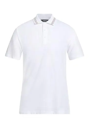 Versace Polo Shirt Size Cotton, Polyester, Metallic Polyester, Polyamide - White