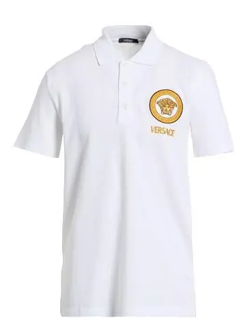 Versace Polo Shirt Size Cotton, Viscose, Polyester - White